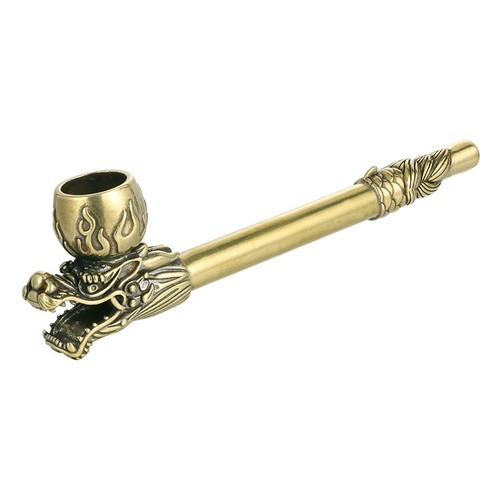 Hegemony Dragon Head Dry Pipe Pure Copper Pipe Brass Old Style Pipe ...