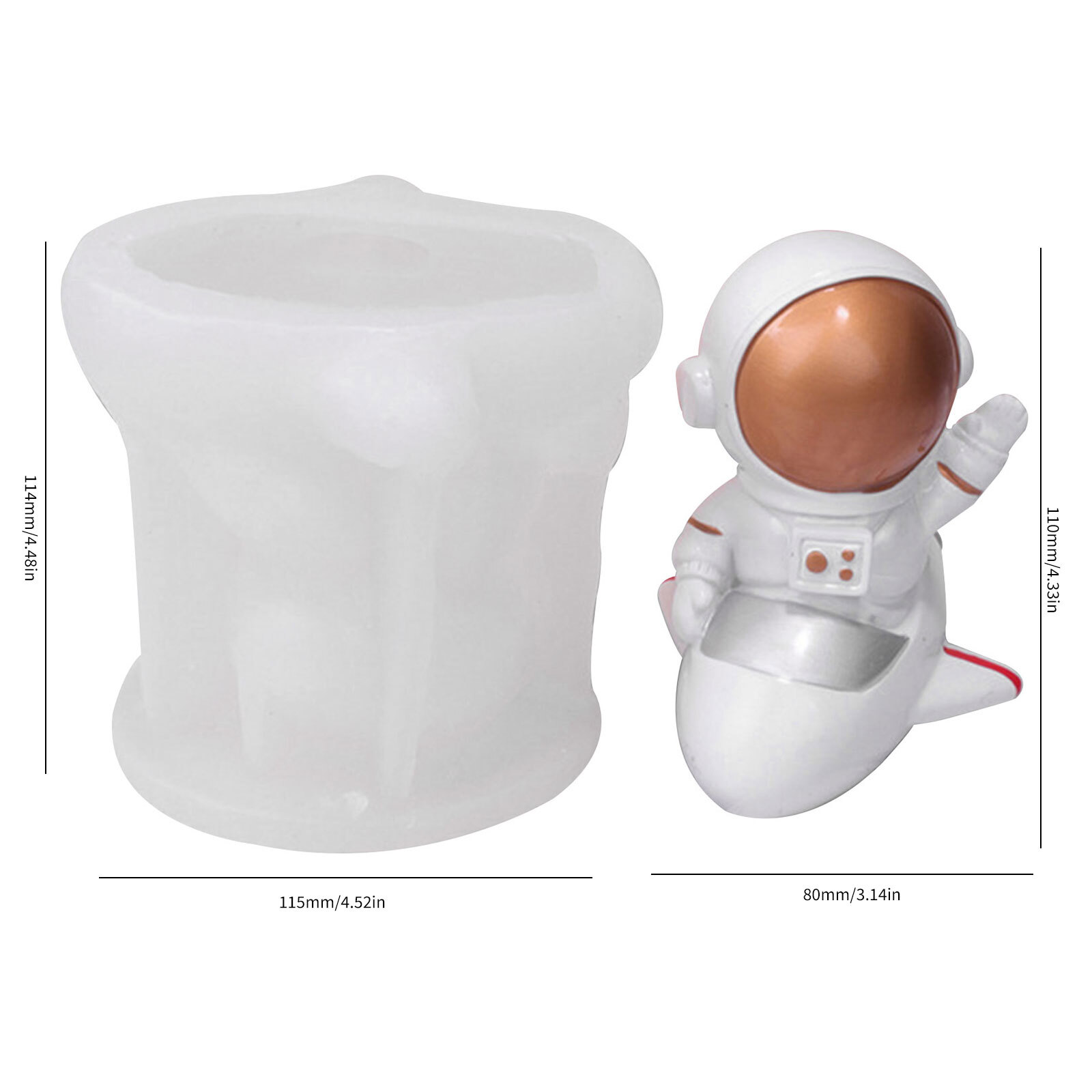 Astronaut Shape Silicone Mold Candle Aromatherapy Soaps Making Plaster ...