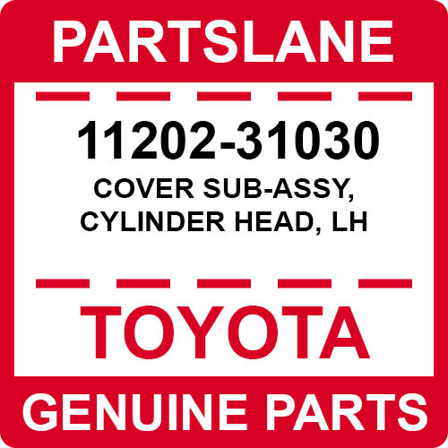 Toyota Genuine 1120231030 Cover Sub-assy Cylinder Head LH 11202-31030 ...