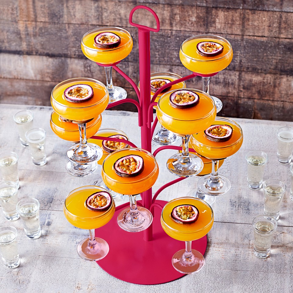 Cocktail Tree Pink - Cocktail Glass Display for 12 Glasses Gin Tree ...