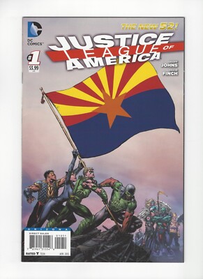 Justice League of America Comic 1 Variant Arizona Flag Cover 2013 Johns ...