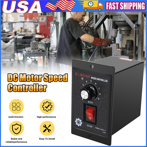 500W DC Motor Speed Controller AC 110V to DC 90V Forward Reversible ...