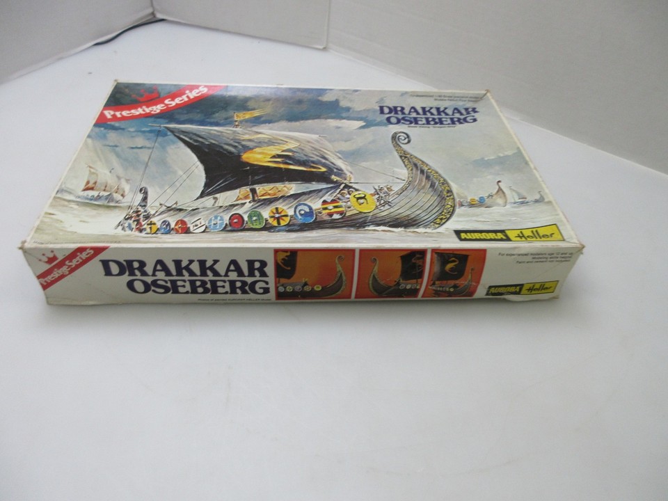Aurora Heller Drakkar Oseberg Viking ship Vintage Model Kit 1/60 scale ...