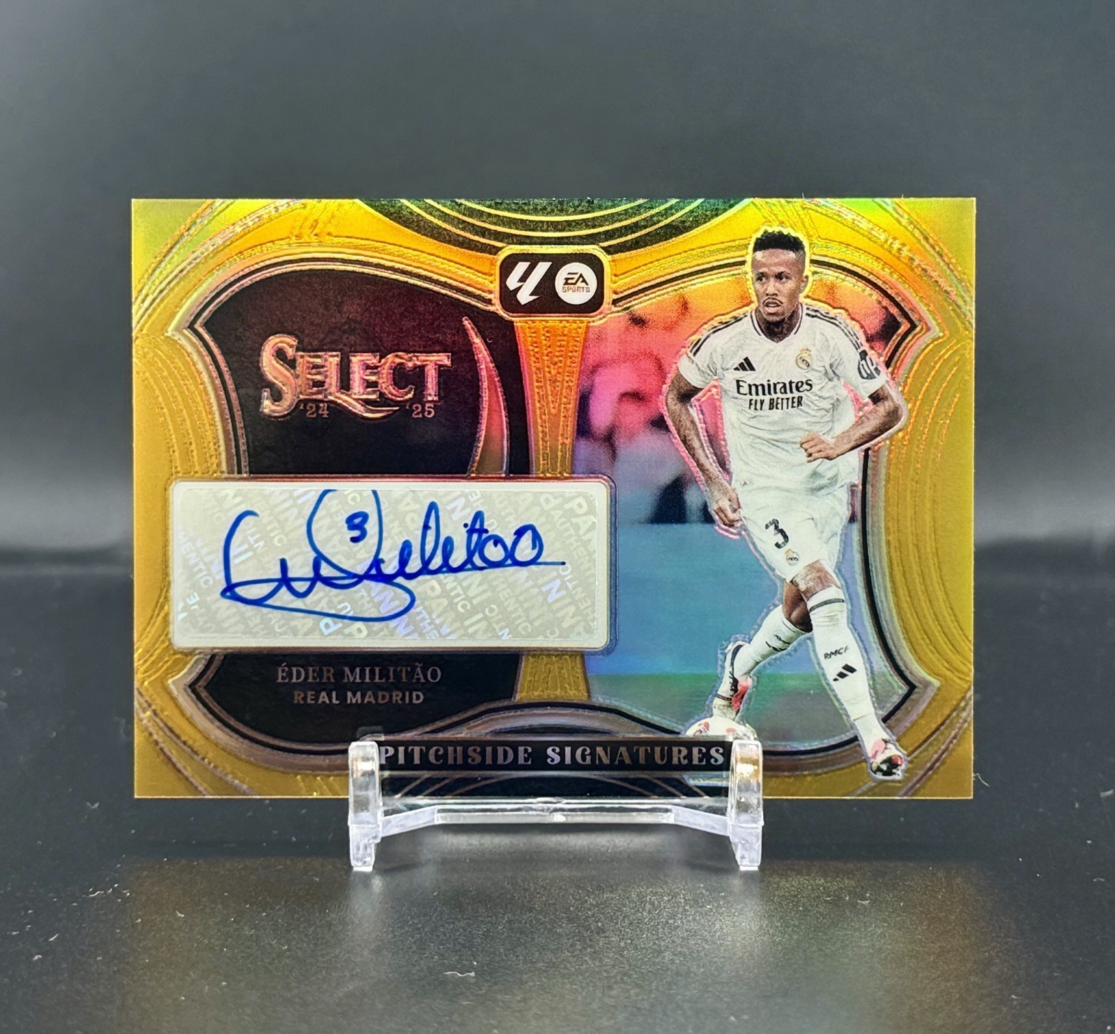 Eder Militao 2024 Select La Liga #PS-EM Pitchside Signatures Peacock ...