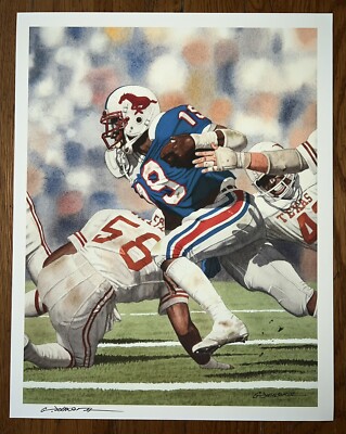ERIC DICKERSON SMU MUSTANGS FOOTBALL PONY EXPRESS - G.T. JOHNSON II ...