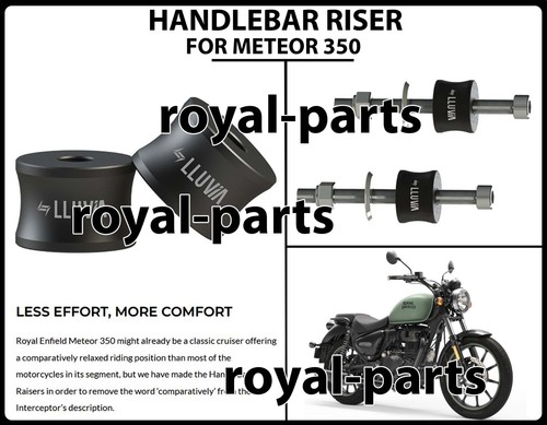 Black "HANDLEBAR RISER" Fit For Royal Enfield Meteor 350 - Express ...
