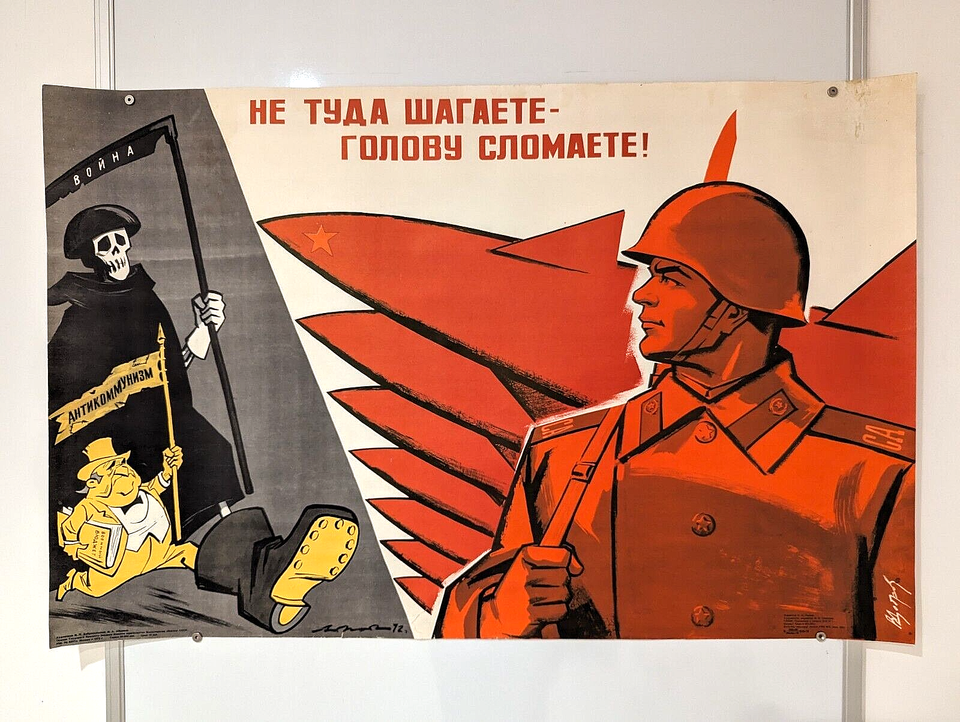 anti US Poster Soviet - anti NATO - Cold War Military Propaganda - CIA ...