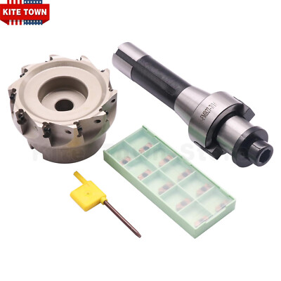 R8 FMB27 Arbor TXN03R-80-27-10T Face Shell Mill Cutter + 10 ...
