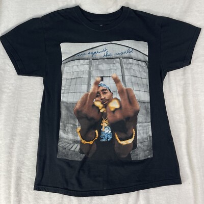 Tupac Vintage T Shirt S Middle Fingers 2014 Pac Me Against the World ...