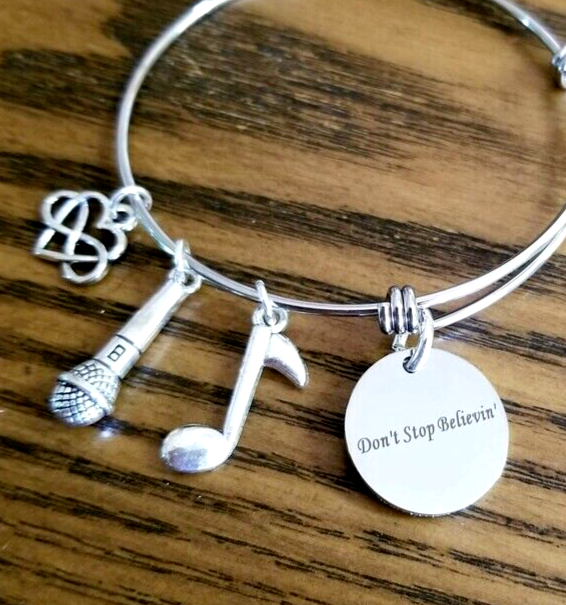 Don't Stop Believing Bracelet Eighth Note Steve Perry Journey Music ...
