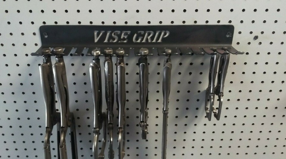 Hornbuilt Vise Grip Holder - Vise Grip Storage Rack - Wall mount ...