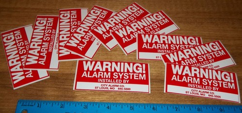 10 Security Burglar Alarm Decal Warning Stickers - Help Deter ...