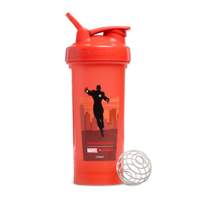 BlenderBottle Marvel Iron Man Protein Shaker Bottle Healthy 28oz ...