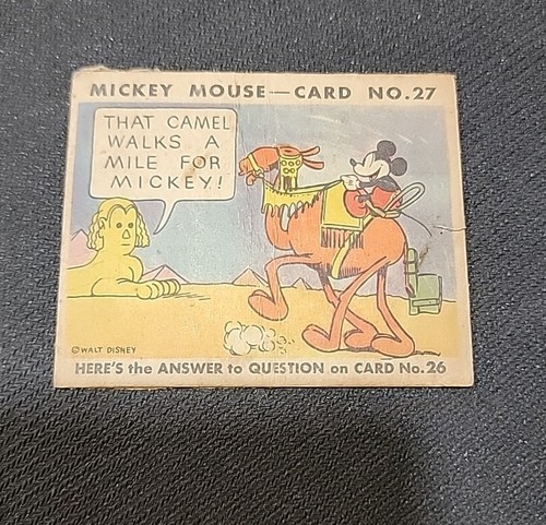 1935 Mickey Mouse Gum R89 #27 "That Camel Walks..." Poor Back Damage ...