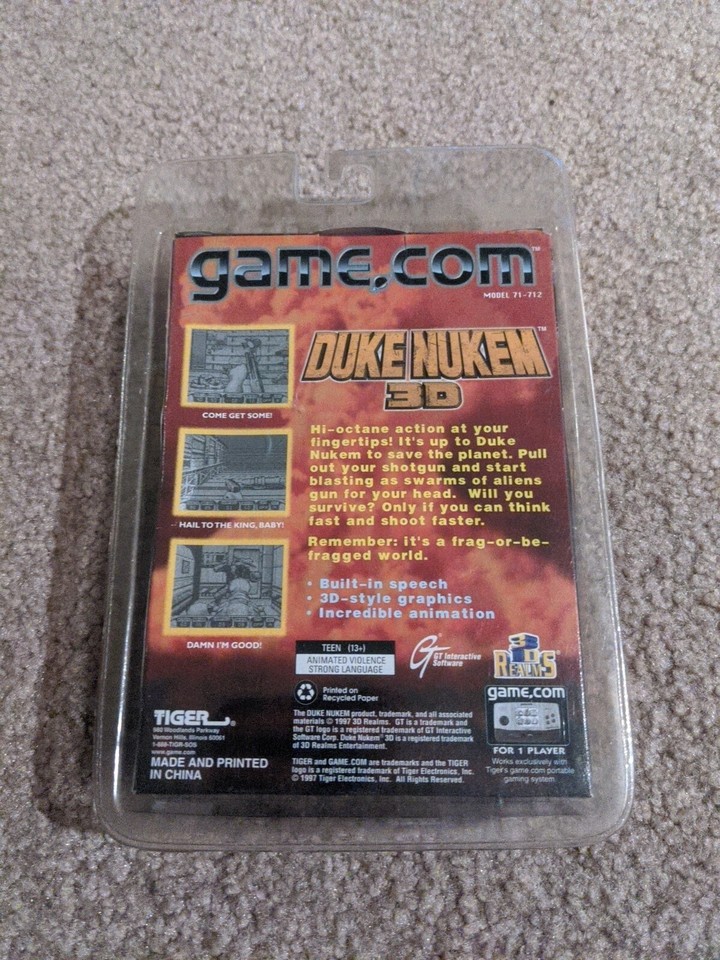 Duke Nukem 3D Game.Com TIGER 71-712 Sealed New | eBay