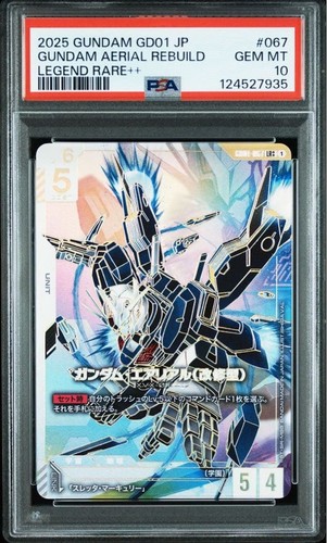 PSA 10 Aerial Rebuild LR Plus Plus GD01-067 Newtype Rising Gundam TCG Japanese | eBay