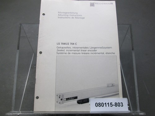 Heidenhain Sealed Incremental Linear Encoder LS704/LS 704C Mounting ...