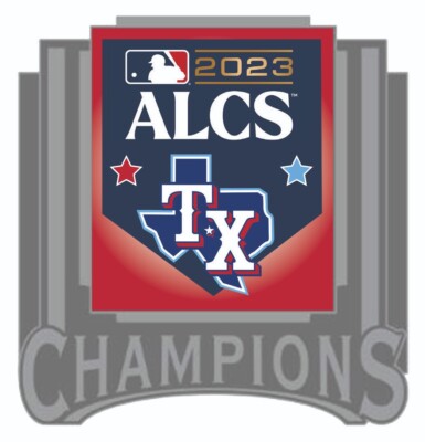 2023 TEXAS RANGERS ALCS CHAMPIONS PIN MLB AMERICAN LEAGUE CHAMPS WORLD ...
