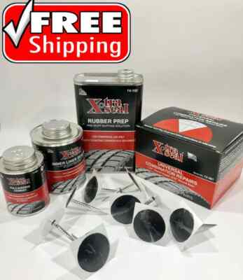 Xtra Seal Tire Repair Complete Combo Patch-Plug/Glue/Sealant/Pre-Buff ...