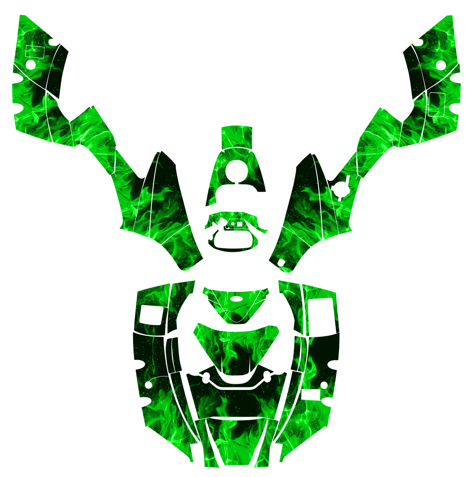 Graphics Kits Decals 4 HONDA RINCON 680 2006-2018 Stickers Reaper Gray ...