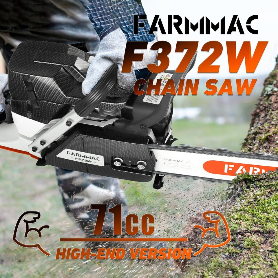 71cc Gas Chainsaw with 28'' Guide Bar Chain Compatible with Husqvarna ...