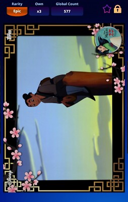 Topps Disney Collect Digital Mulan 25th Magnolia Scenes MULAN SITTING ...