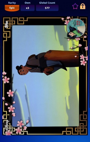 Topps Disney Collect Digital Mulan 25th Magnolia Scenes MULAN SITTING ...