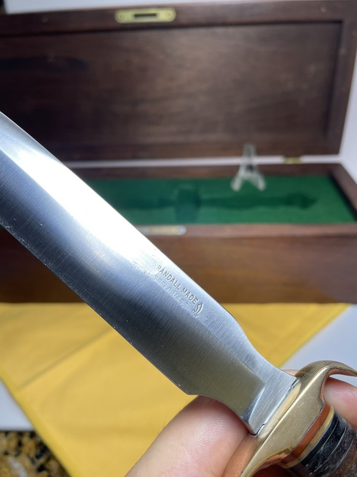 RANDALL Springfield model 1 FIGHTING KNIFE 1943-1944 Leather handle ...