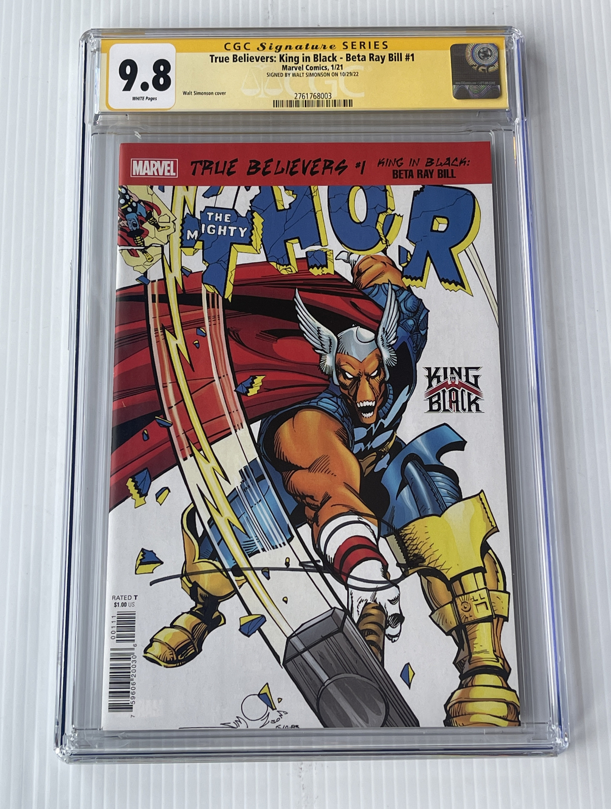 Walt Simonson Signed Thor 337 True Believers Reprint Marvel Comics CGC ...