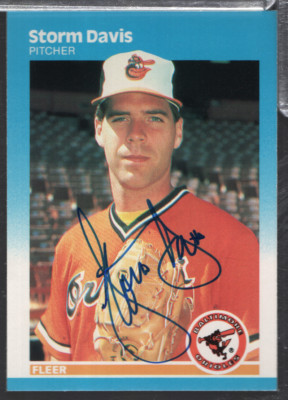 Storm Davis Orioles Autographed 1987 Fleer 466 w/COA 101923NPCD314 | eBay