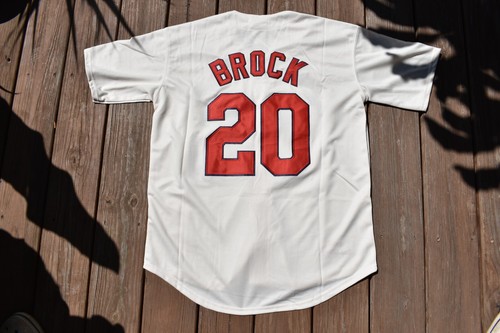 N.W.T. Lou Brock St. Louis Cardinals Cream Ivory Baseball Jersey Men's ...
