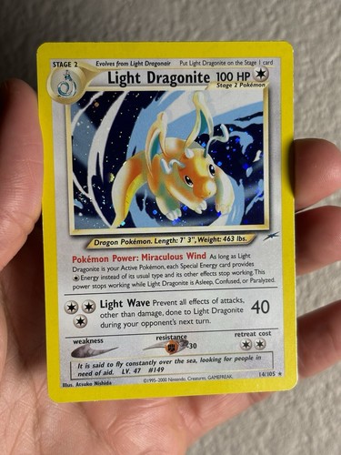 MINT! Light Dragonite 14/105 Holo Neo Destiny Pokemon Card! FAST P&P ...