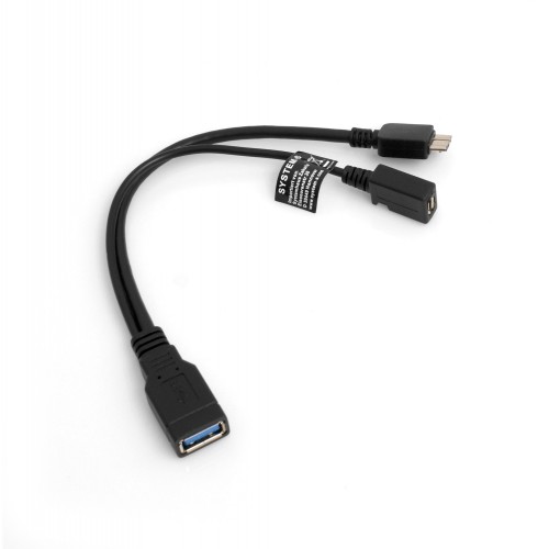 OTG Host 3in1 USB 3.0 A Micro & Micro USB 2.0 Cavo Dati 22cm Cavo a Y ...