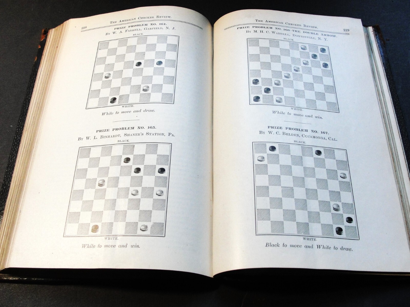 The American Checker Review- Bound Volume II Book- March 1889-February ...