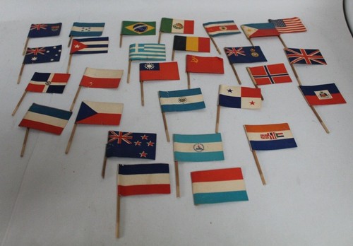 Vintage ASSORTED Paper WORLD FLAGS | eBay