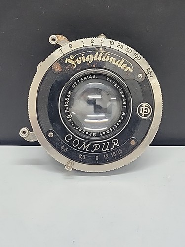 Voigtlander Anastigmat SKOPAR Compur lens 1:4.5 /F= 10.5cm Made In ...