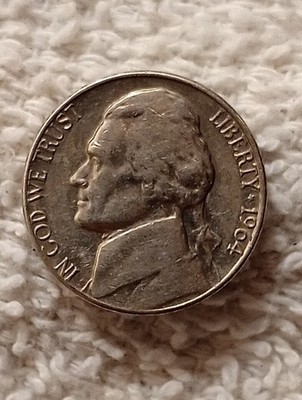 1964 No Mint Mark 62 Year Old Jefferson Nickel Especially Well Kept ...