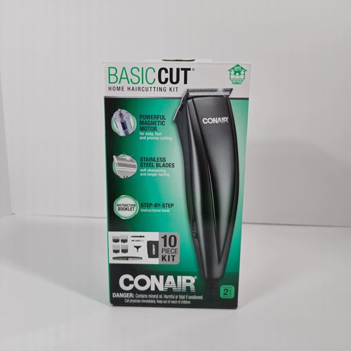 CONAIR Basic Cut Home Hair Cutting Kit 10 Piece Set Barber Kit Easy To ...