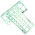 2 Pcs Round Ruler Pattern Drafting Tools Student Multi Functional ...