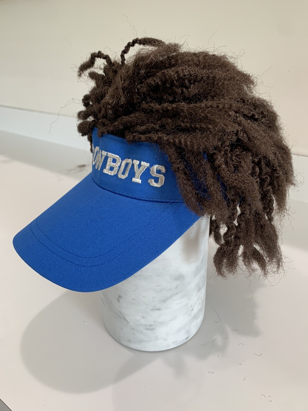 COWBOYS NEW Hat Cap Crazy Fake Fun Hair Dallas Visor Dreadlocks ...