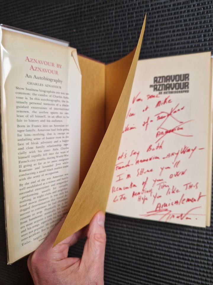 Charles AZNAVOUR by Aznavour - An Autobiography - inscribed signed ...