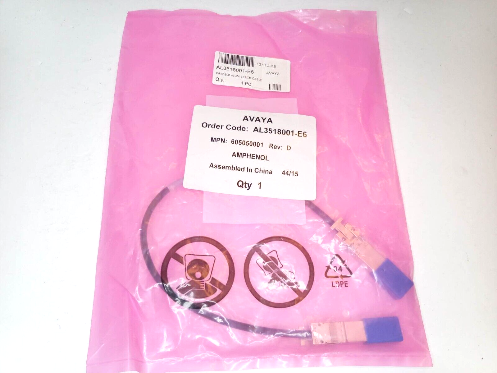 Cables Avaya Ers 3500 46cm Stack Cable AL3518001E6 for sale online | eBay