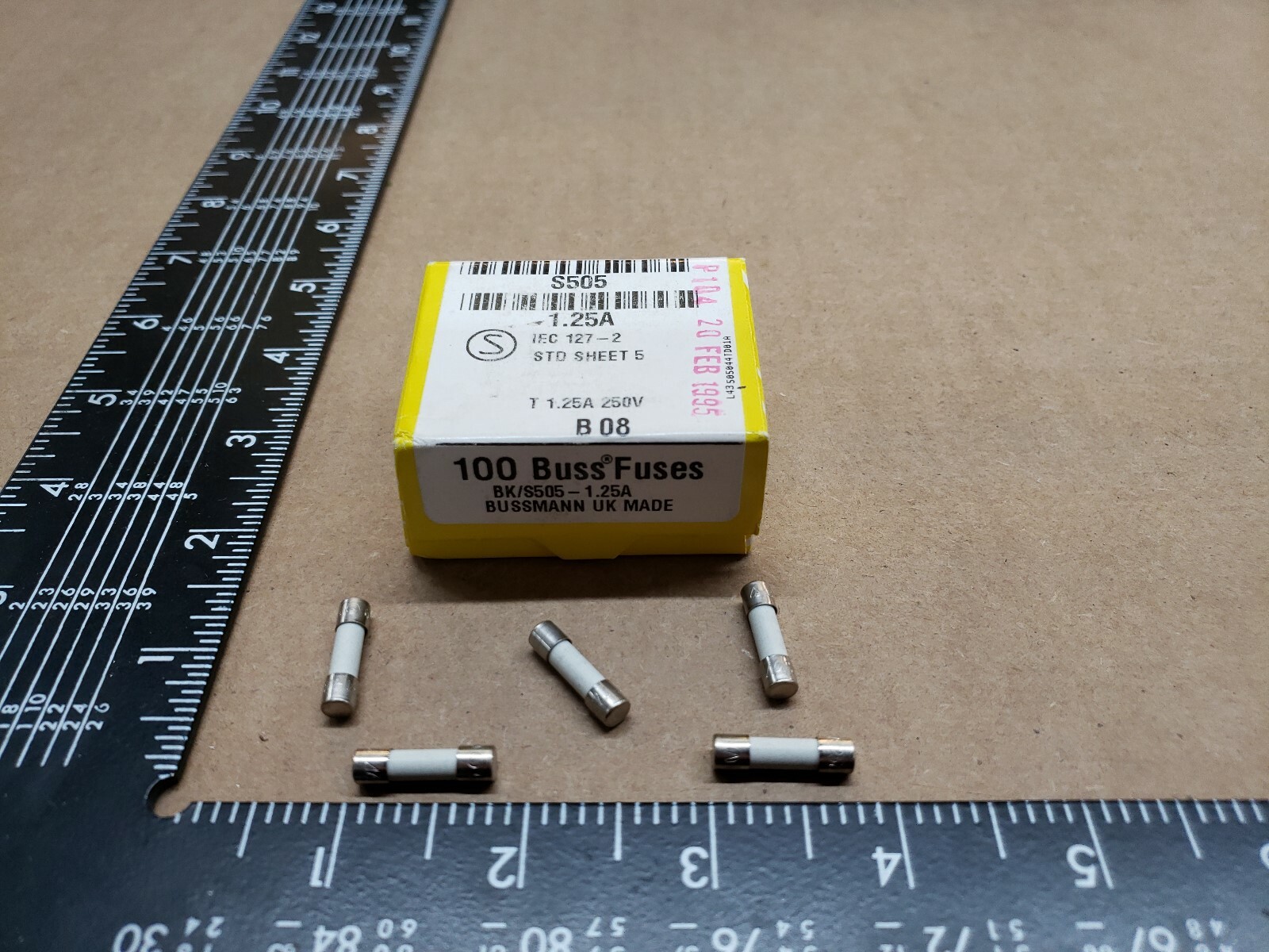 (10 pcs) S505-1.25A Bussmann, 1.25A 250vac, Time Delay, Ceramic Fuse | eBay