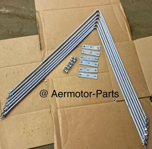 8ft Aermotor Windmill V Spokes w/ spoke braces & nuts for A602, New ...