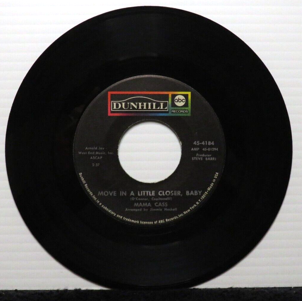 MAMA CASS MOVE IN A LITTLE CLOSER BABY/ALL FOR ME (VG) 45-4184 45 ...