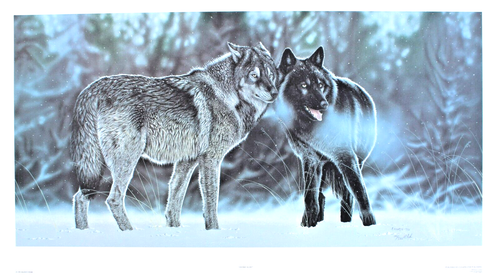 Randy Fehr Hand Signed Numbered Limited Edition On The Alert Wolves ...