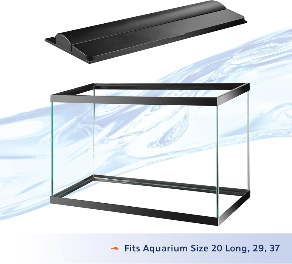 LED Deluxe Fish Tank Aquarium Full Hood, Black, 30 Inch | eBay