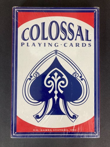 COLOSSAL Playing Cards Deck 8" X 12" SEALED NEW by US Games Systems ...