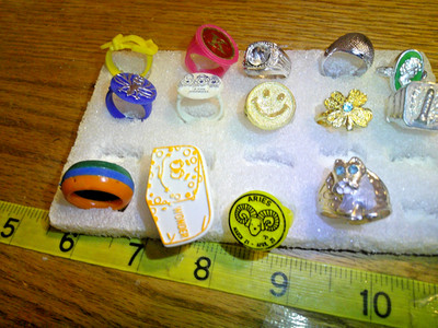 vintage lot plastic gumball vending machine adjustable toy rings #djr11 ...