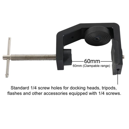 Photography C Clamp Camera Clamp Mount with 1/4inch Screw Adjustable ...